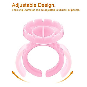 Lash Extensions Supplies,100PCS Glue Rings, Lash Glue Holder for Volume Lashes Fan, Lash Glue Ring Cup for Eyelash Extension Supplies, Supplies Lashes