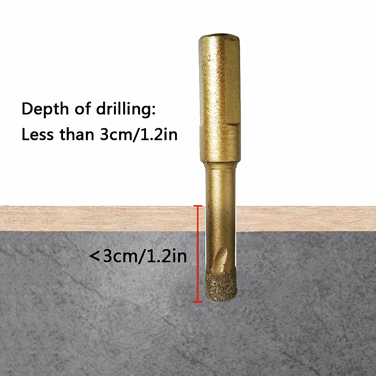 Jashtool Diamond Drill Bits 3 PCS 8mm 5/16 inch Ceramic Diamond Hole Saw Set with Wax Insert Cooling for Ceramic Tile Porcelain Marble Granite Stone Rock Glass