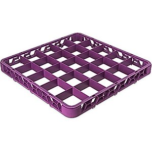 Carlisle FoodService Products RE25C89 OptiClean 25 Compartment Divided Glass Rack Extender, 1.78", Lavender