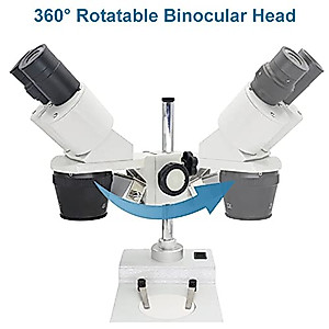 Binocular Stereo Microscope Industrial Stereo Microscope Top LED Illumination Mobile Phone PCB Soldering Repair Tool (Color : OneColor, Size : 20X and 40X)