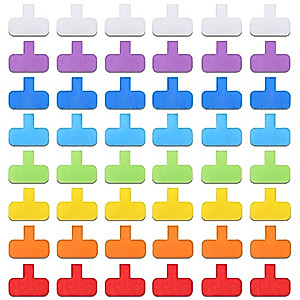 50 Pieces Cable Labels Multi-Color Cord Labels Wire Labels, Oval Cable Tags, Hook and Loop Wire Tags for Cable Management, Computers and More