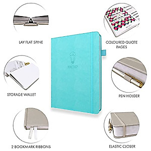 Daily Planner & hourly planner - Use this day planner to schedule your to do list - Undated 2024 weekly planner, habit tracker & organizer - LUX Productivity Classic Undated Planner (Sky Blue)