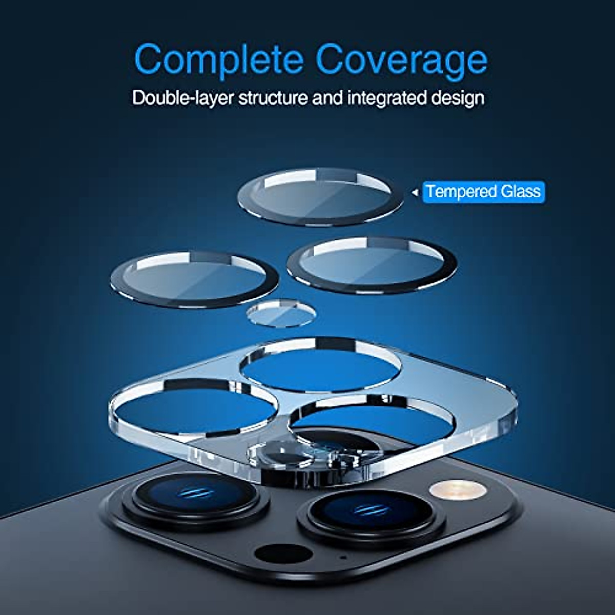 ORIbox Glass Screen Protector for iPhone 13, 3 Packs Anti-Scratch HD Tempered Glass Screen Protector with 2 Packs Camera Lens Protector, Clear