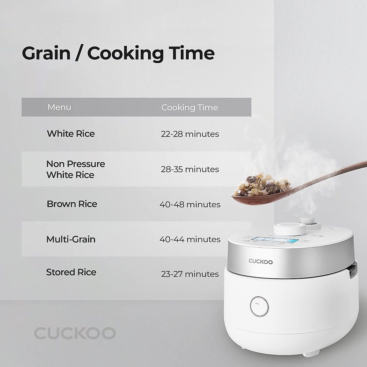 CUCKOO CRP-LHTR1009F | rice cooker 10 Cup (Uncooked) Twin Pressure Induction Heating Cooker | 16 Menu Options: High/Non-Pressure Steam & More, Stainless Steel Inner Pot, Made in Korea | White-Renewed