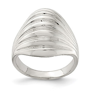 925 Sterling Silver Solid Domed Ring Size 6 Jewelry for Women