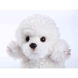 CU-MATE Poodle Plush Puppy Plushie Realistic Dog Stuffed Animal Toy Adorable Hugging Sleeping Pillow for Kids Friends