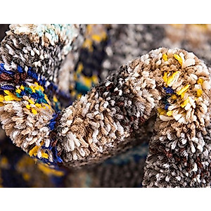 Unique Loom Medici Collection Floral Traditional Vibrant Colors Gray Area Rug (9' 0 x 12' 0)