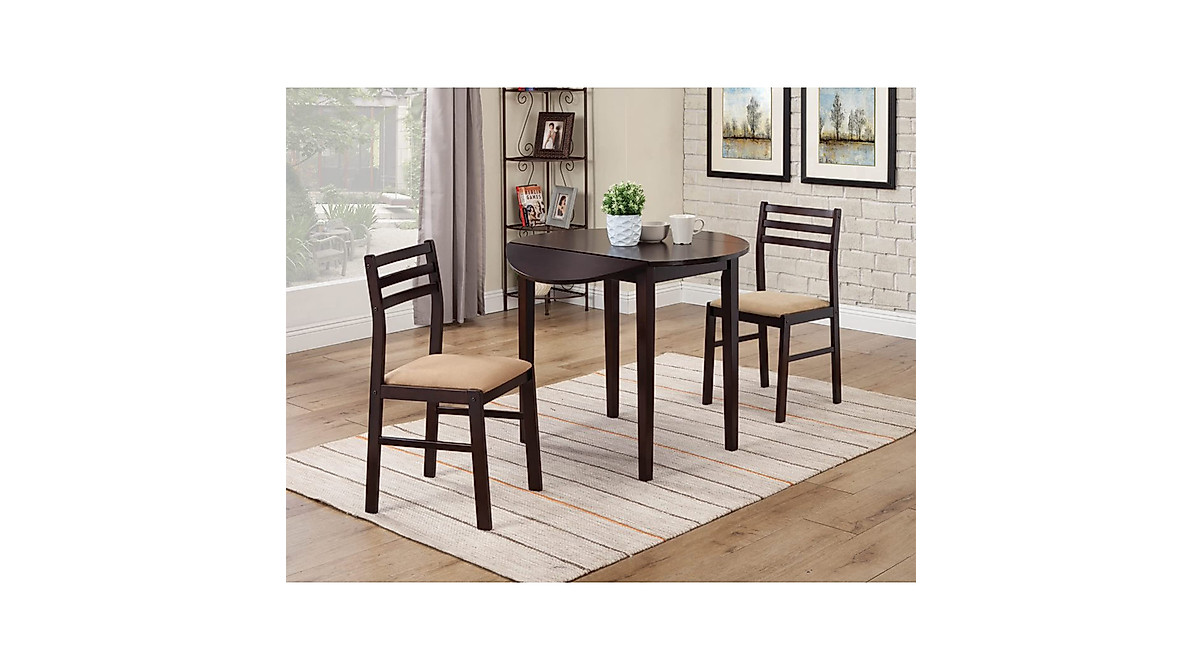 Coaster 3-Piece Round Wood Dining Set - Stylish & Space-Saving