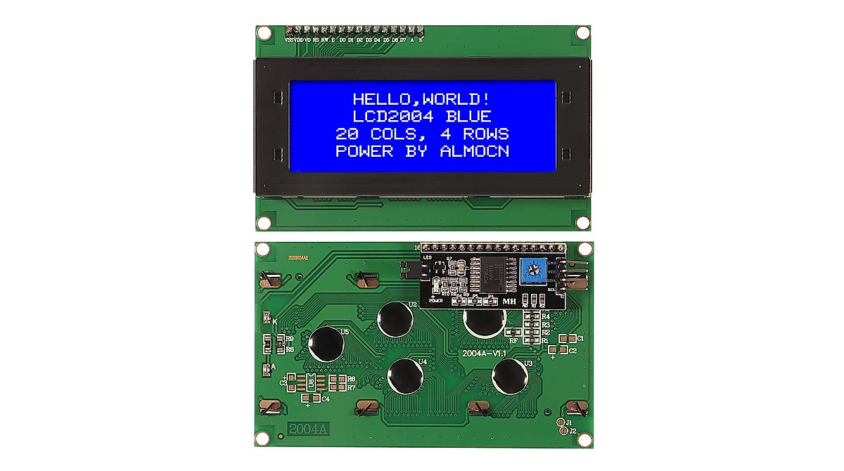 ALMOCN IIC I2C TWI Serial 2004 20x4 LCD Display Module with I2C ...
