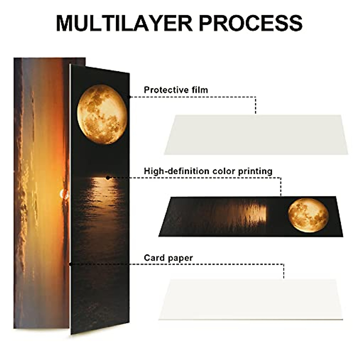 MWOOT 30 Star Sunset Paper Bookmark, Starry Galaxy Universe Page Clip Paper Bookmark Set, Creative Stars Embellished Paper Bookmarks Gifts for Book Friends as Reading Markers (15 x 4 cm, 30 Styles)