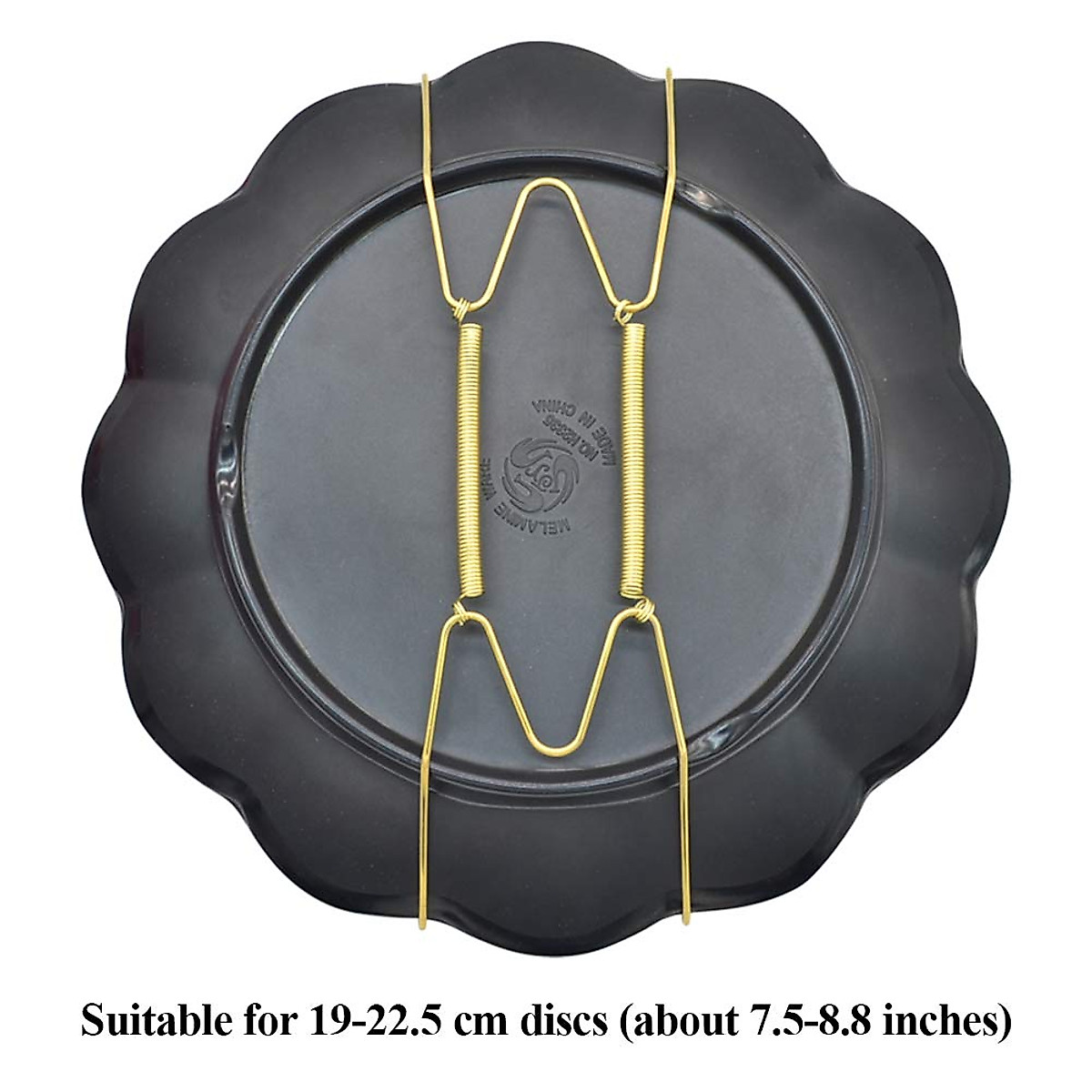 FOCCTS 10 Pack Plate Hangers, 8 Inch Wall Plate Hangers and 15 Pack Wall Hooks, Invisible Display Hanger Brass Coated Holds 7.5" to 8.8" Plates