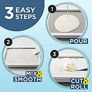 Neretva Ice Cream Maker, Ice Cream Roller Plate With 2 Spatulas for Kids Family, Food Grade Stainless Steel Pan Ice Cream Machine Easy For Homemade Rolled Ice Cream Frozen Yogurt Sorbet Gelato -White