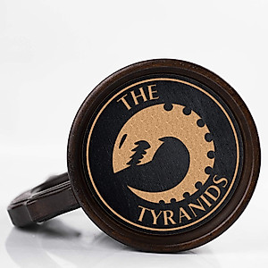 Tyranids Beer Stein, Personalized 40K Wooden Beer Mug, Wooden Tankard
