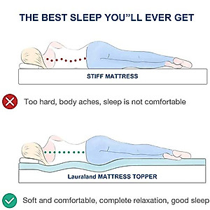 Mattress Topper King, 2-inch Medium Firmness Memory Foam Mattress Pad with Bamboo Washable Cooling Cover
