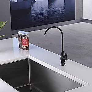 RULIA, Drinking Water Faucet,Water Filtration Faucet,Drinking Water Purifier Faucet, Kitchen Water Filter Faucet, Matte Black, Stainless Steel, RB1033