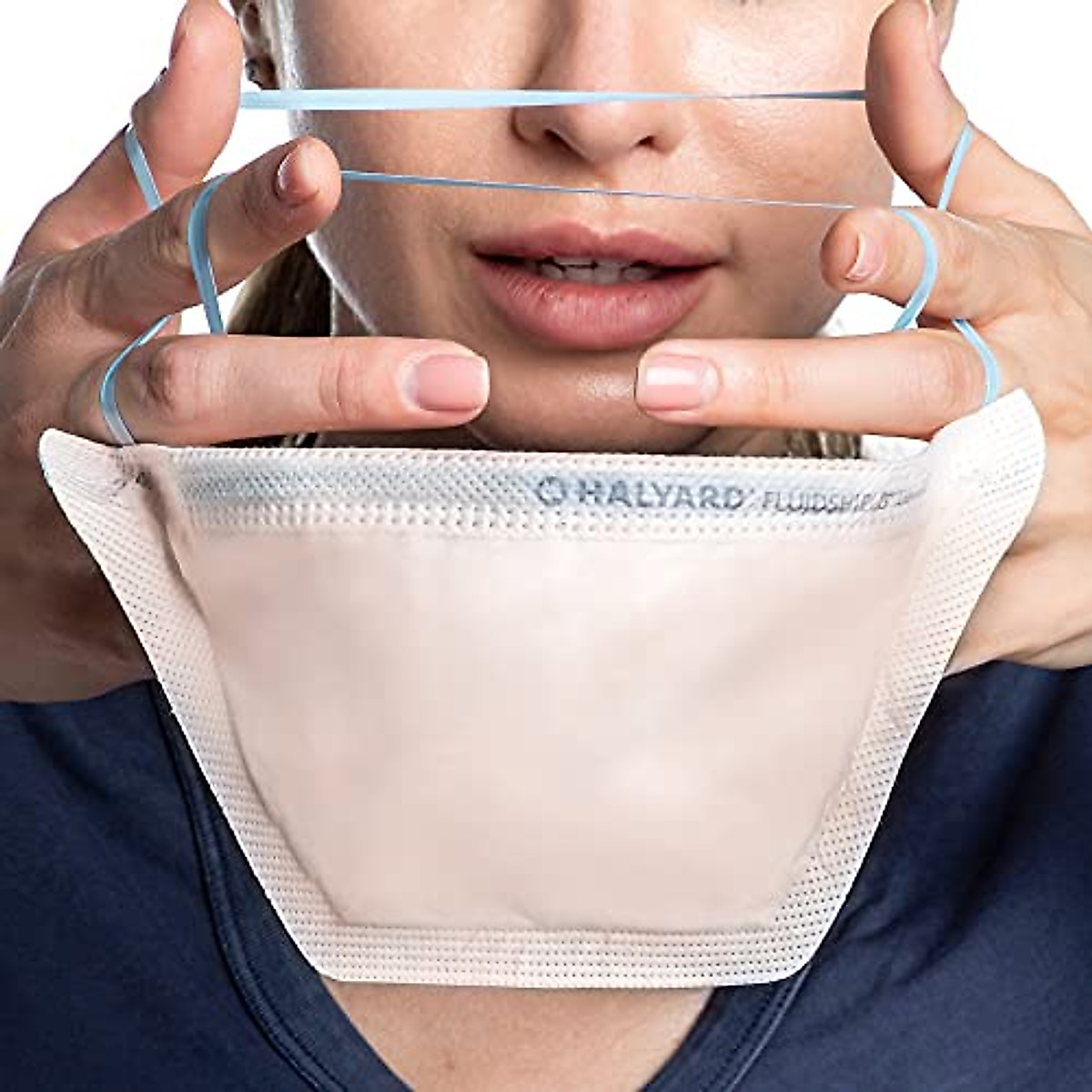 HALYARD FLUIDSHIELD N95 Respirators, ASTM Level 3 Mask, Regular Size, Orange, 46727 (Case of 210)