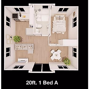 Generic Prefabricated Portable 19x20ft Expandable Container Living Foldable House, Portable Mobile House for Personal, Office, Warehouse, Villa, Booth, Hotel Use, White