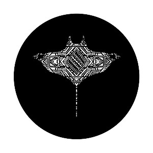 Hawaiian Tattoo Manta Ray Aquarist Ocean Animal Manta Ray PopSockets Swappable PopGrip