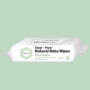Parasol Clean+Pure Natural Baby Wipes 99% RO, pH Balanced, Hypoallergenic Formula Baby Wipes Plant-Based Alcohol Free Baby Wipes, Perfect for Sensitive Skin 60 Wipes Per Pack, Pack of 10