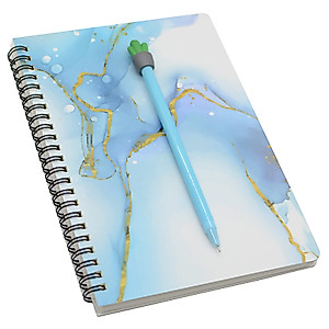 Yansanido Spiral Notebook, 8 Pcs A5 Marble Design Thick Hardcover 7mm College Ruled 80 Sheets -160 Pages Journals for Study and Notes (8 Style A5)