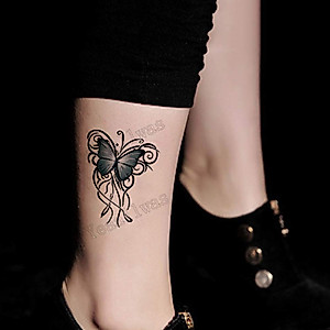 Black Butterfly Temporary Tattoos for Women Sexy 9 Pcs by Yesallwas,Waterproof long lasting Fake Tattoos Stickers for Arms Shoulders sexy body tattoos