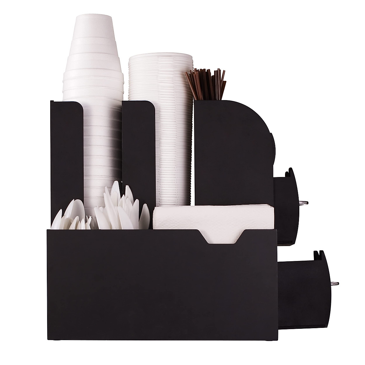 Mind Reader CAD01 Coffee Condiment Organizer-White, 6 x 12 x 12