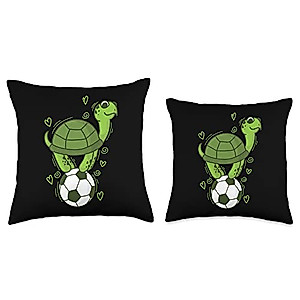 Turtle reptile carapace old Sauropsida Testudines Turtle on Soccer Reptile Water Throw Pillow, 16x16, Multicolor
