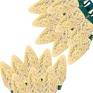 C9 Outdoor Christmas Lights 2 Pack 31ft 50 LED,String Lights Connectable Commercial Grade Outdoor Indoor Xmas Decorative Light Strand for Christmas Trees Garden Patio Parties Decor Warm White