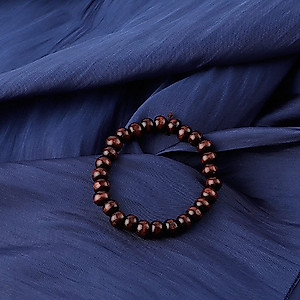 MILAKOO 6 Pcs 8mm Natural Wood Beads Bracelet for Men Women Lava Rock Bracelet for Oil Diffuser