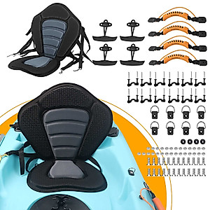 HLOGREE 1/2PCK Kayak Seats,Thicken Seat Cushion for Kayak,Padded Kayak Seat,Canoe Seats with Back Support,Kayak Replacement Parts,Kayak Seat Cushion,for Yak Ocean Sup Canoe,with Kayak Accessory