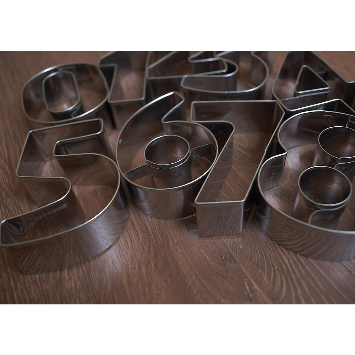 Xoutuo 9 Pieces 3 inch Large Number Cookie Biscuit Cutters 9 Piece Set, Stainless Steel Numbers Cutter Kitchen Baking Tool for Spelling the Numbers Birthday or Anniversary