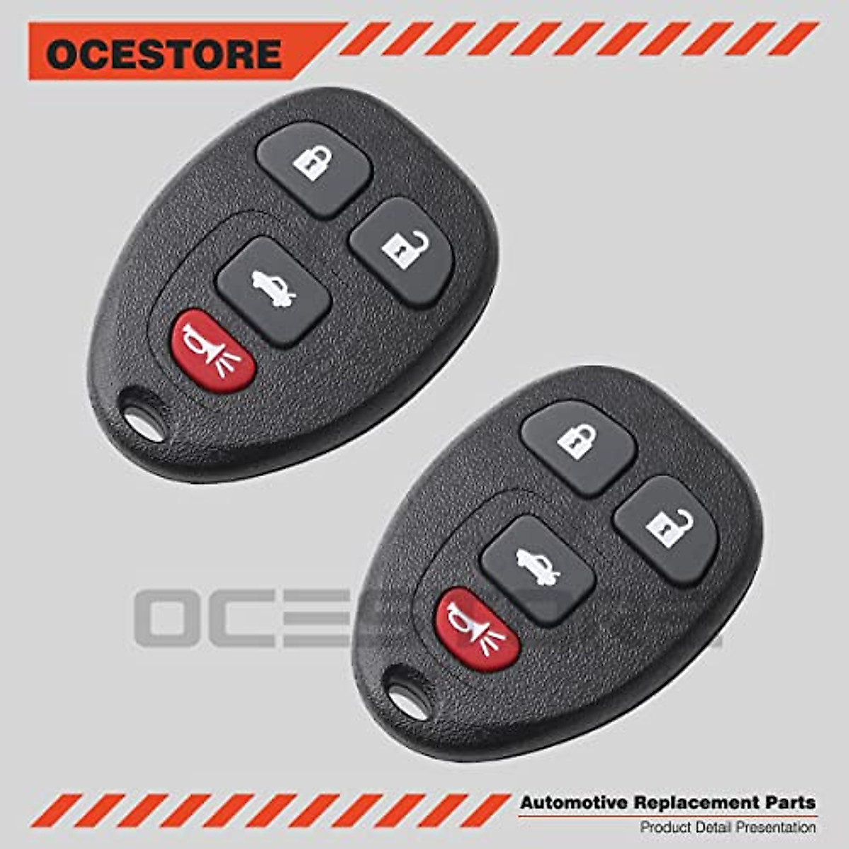 OCESTORE 2Pcs Car Key Fob Keyless Entry Remote KOBGT04A 4-btn Compatible with ACROSSE Cobalt Malibu G5 G6 Grand Prix Solstice Aura Sky 15252034