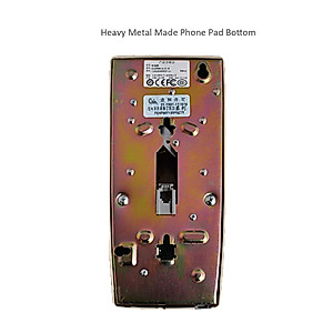 TelPal Red Wall Phone, Analog Corded Wall Mounted Phone with Loud Traditional Bell, Classic Landline Phones Wall Mount with Handset Volume Control- Wall Mount Jack Required