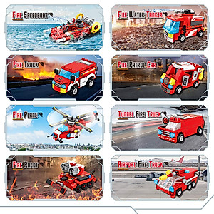 Robot Building Toys for Boys Age 6 7 8 9 10+ Year Old, 836 PCS Creative Construction Truck Blocks Toys, 35 in 1 STEM Educational Building Bricks City Fire Rescue Vehicles Kit Gift for Kids