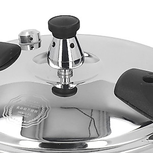 Atyhao Small Pressure Cooker, Stainless Steel for Pressure Foodie Steaming, Compatible Induction Cooker Gas Home Cooker for Household Restaurant