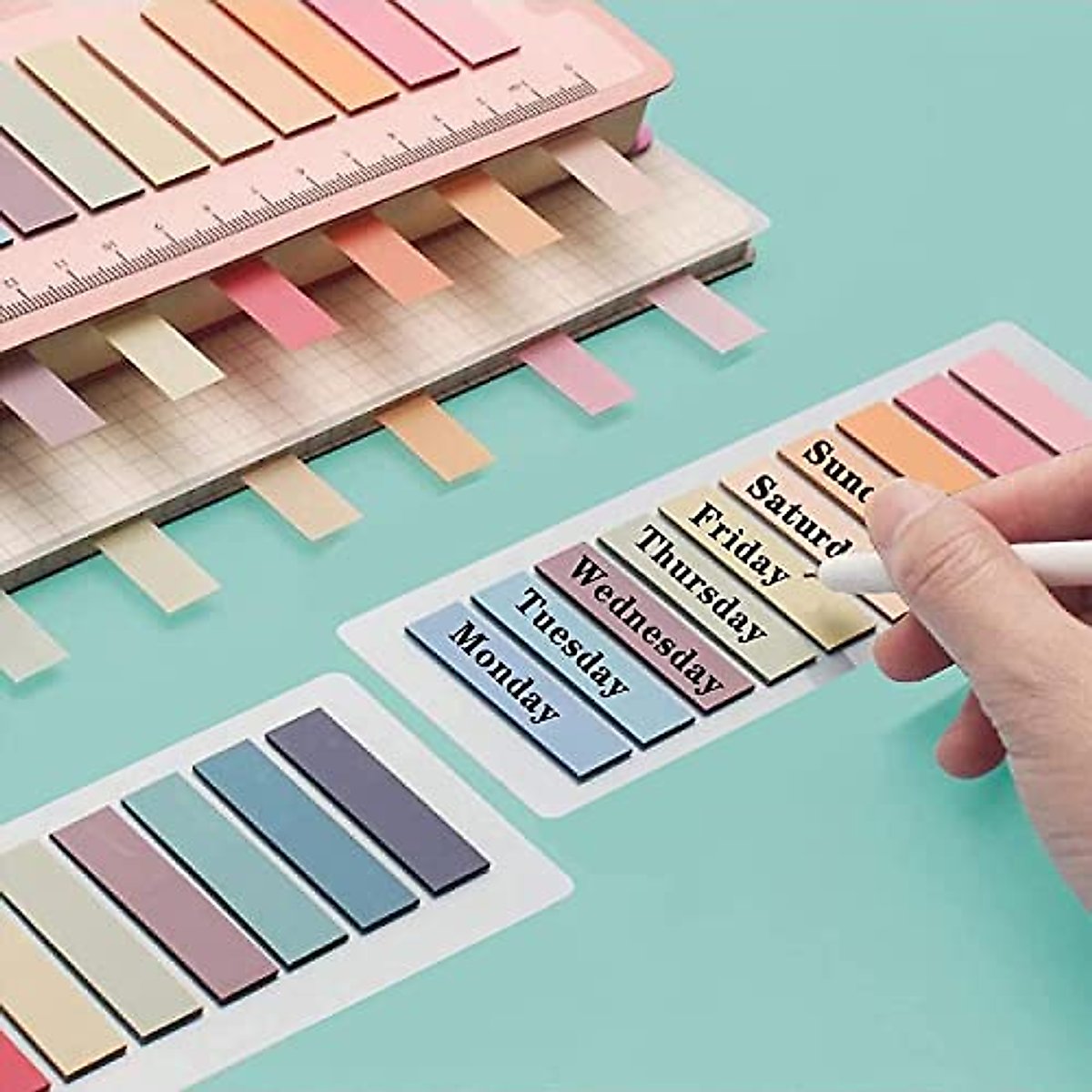 ELII Tabs 800Pcs Sticky Index Tabs Page Markers,Writable and Transparent Sticky Notes Page Tabs Book Markers Label Stickers Index Tabs for Page Marking Classify File
