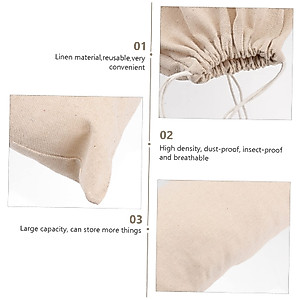 Anneome 3 Pcs Bread Bag Linen Loaf Bags Muslin Storage Bread Pouch Bag for Bread Tortoise Ornament Canvas Storage Bag Bread Loaf Bags Cookie Bag Drawstring Cotton Storage Bags