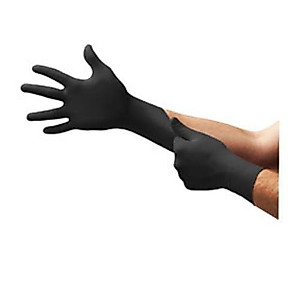 Microflex MidKnight Powder-Free Nitrile Examination Gloves, Black, XXL (MFX-MK296XXL)
