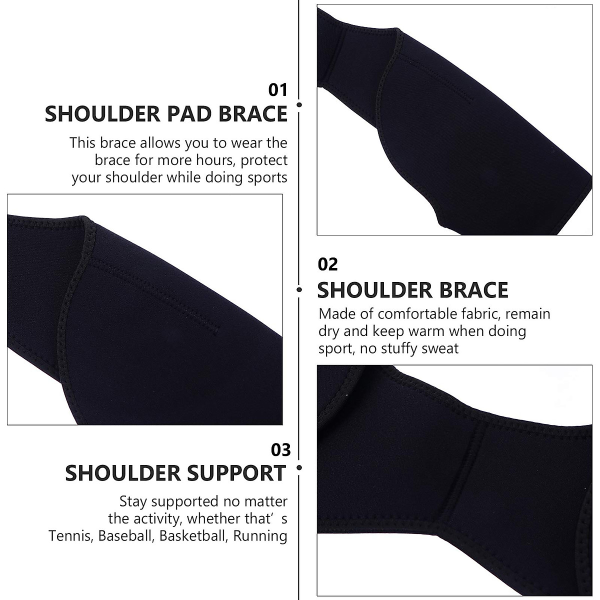 Warm Shoulder Strap Gym Sports Shoulder Support Shoulder Protection Brace Shoulder Splint Shoulder Compression Sleeve Shoulder Support Wrap Shoulders Fabric Fitness Shoulder