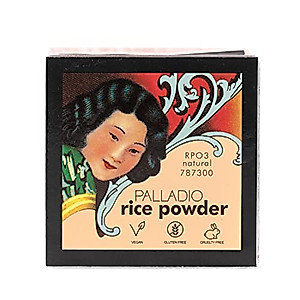 Palladio Rice Powder, Natural, Loose Setting Powder, Absorbs Oil, Leaves Face Looking and Feeling Smooth, Helps Makeup Last Longer For a Flawless, Fresh Look