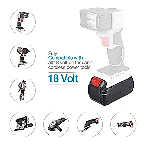 Powerextra 1Pack 3.7Ah 18 Volt Battery for Porter Cable PC18B Replacement + Battery Charger for Porter Cable 18-Volt Cordless Tool NiCad NiMh & Lithium Battery