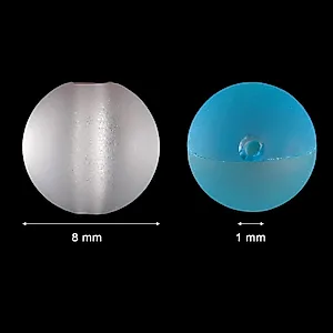 Yaomiao 140 Pcs 8 mm Mermaid Glass Beads Bulk Matte Crystal Glass Beads Frosted Moonstone Beads for Jewelry Making Crafts DIY, Multicolor