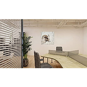 YHSKY ARTS Rustic Animal Canvas Wall Art with Textured Modern Sheep Paintings Contemporary Animal Pictures Square Artwork for Farmhouse Living Room Bedroom Bathroom Decor