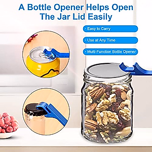 Mason Jar Vacuum Sealer, Mifenney Food Saver Jar Sealer Kit with Accessory Hose for Regular and Wide Mouth Mason Jars, with Manual Vacuum Pump and Lid Opener