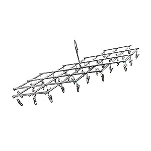 HEALLILY Sweater Hanger Stainless Steel Drying Hanger Clothes Drying Rack Swivel Hook Laundry Drying Rack with 35 Clips for Diapers Bras Towels Socks Underwear Foldable Hanger