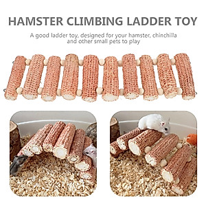 POPETPOP Hamster Arch Bridge Parrot Toys Rabbit Toys Bunny Toys Corncobs Hamster Ladder Wear-Resistant Chinchilla Plaything Parrot Bites Toy Small Pet Ladder Toy Corn Cob Molar Hamster Cage
