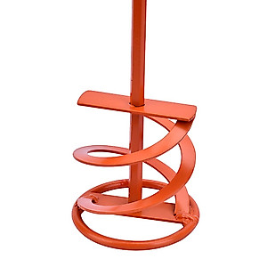 Paint & Mortar Mixer| 16" L, 3" Dia Compound, Sealer, Grout, Thinset, Plaster, Mud, Cement Mixer Stirring Paddle -Professional Paint Mixer Attachment-Zinc Plated Steel (Style# 02)