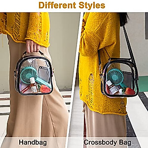 MAYLISACC Clear Purses for Women Stadium, Clear Crossbody Bag Stadium Approved, TPU Clear Tote with Removable Shoulder Strap for Concert Sports Games