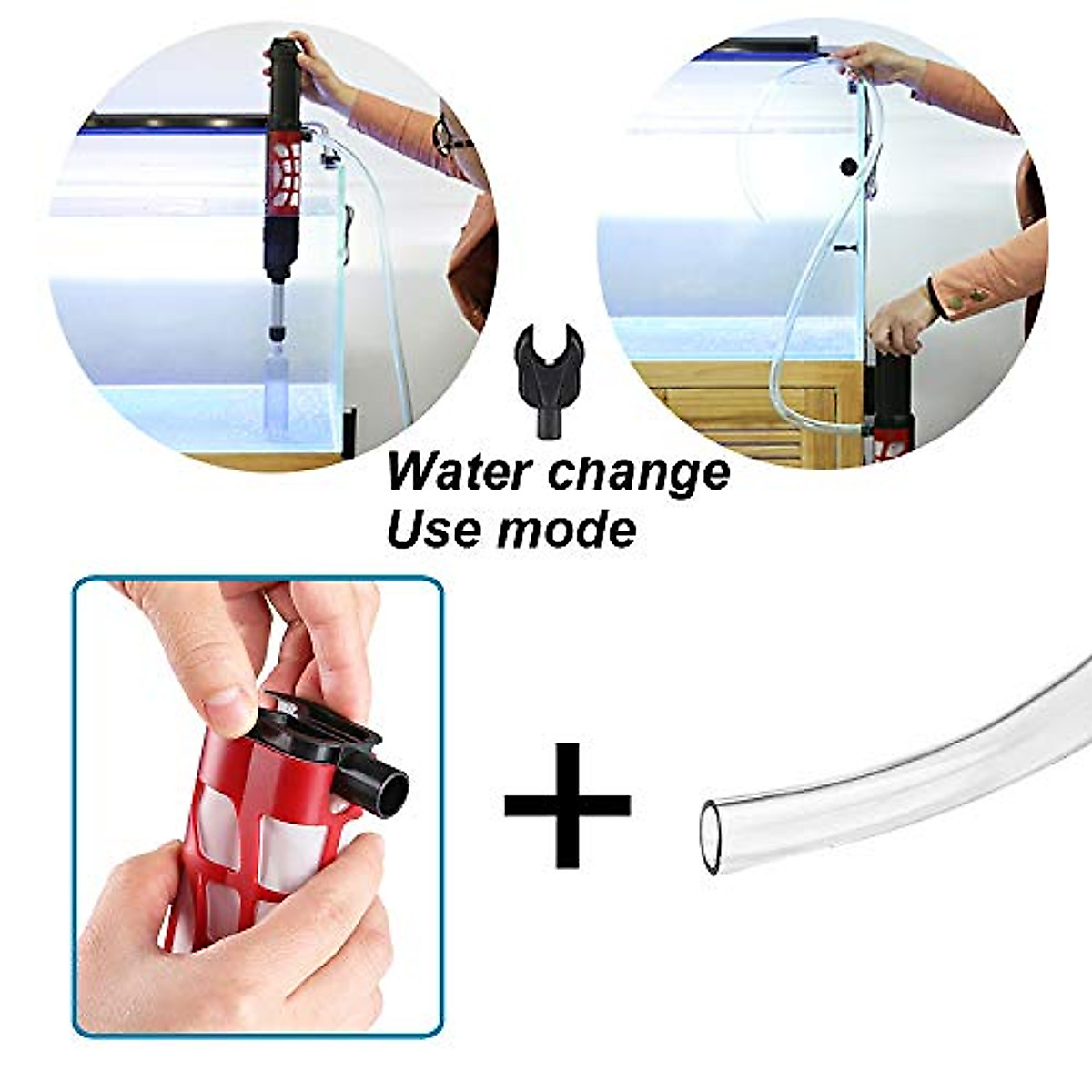 YCTECH Aquarium Gravel Vacuum Cleaner: 6 Watt Automatic Filter Gravel Cleaning | Fish Tank Sand Cleaner | Sludge Extractor | Water Changer | Sand Washing | Dirt Suction