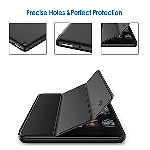JETech Case for Amazon Fire HD 8 Tablet (8th / 7th / 6th Generation - 2018, 2017 and 2016 Release) Smart Cover with Auto Sleep/Wake (Black)